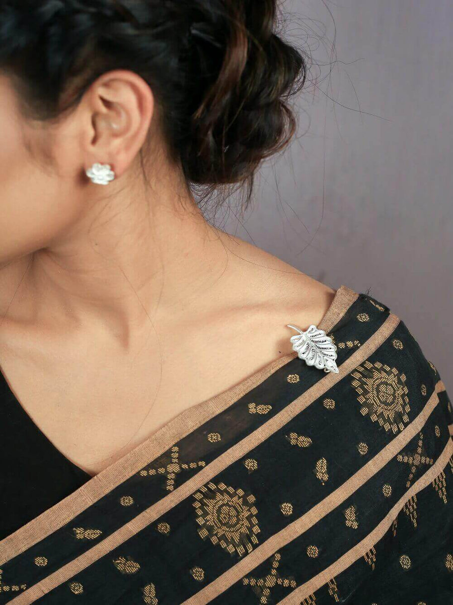 Silver brooch online for women | Silverlinings | Handmade Filigree