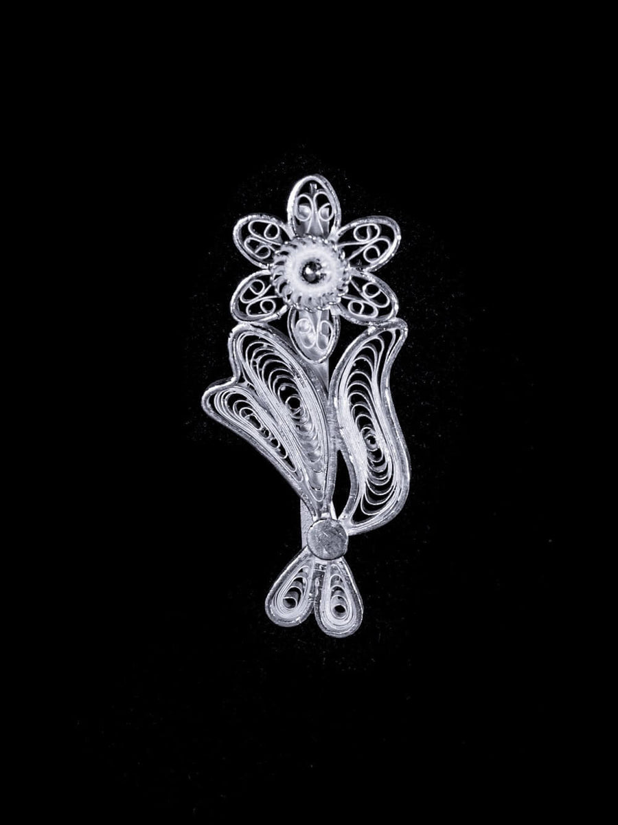 Silver brooch online for women | Silverlinings | Handmade Filigree