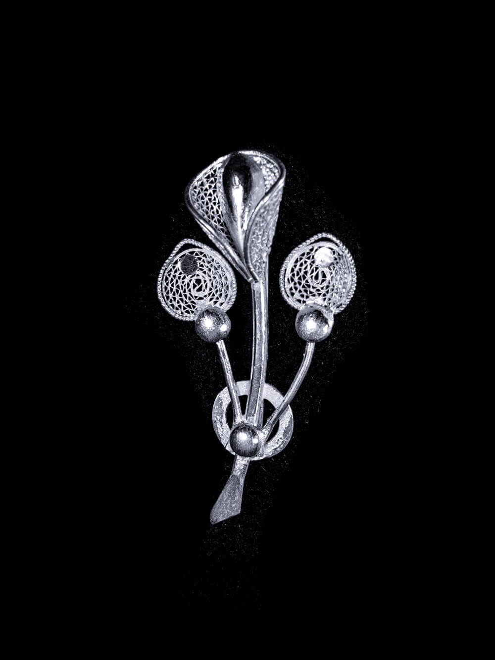 Silver brooch online for women | Silverlinings | Handmade Filigree