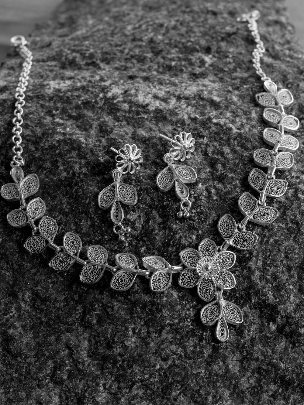 Silver Necklace online for women | Silverlinings | Odisha Filigree