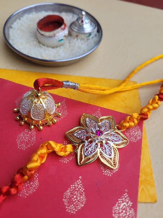 Silver Rakhi Online - Buy Silver Filigree Rakhi by Silverlinings