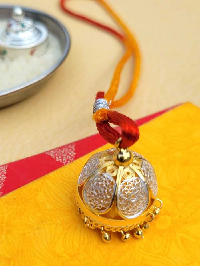 Silver Rakhi Lumba Set for Bhaiya and Bhabhi – Silverlinings