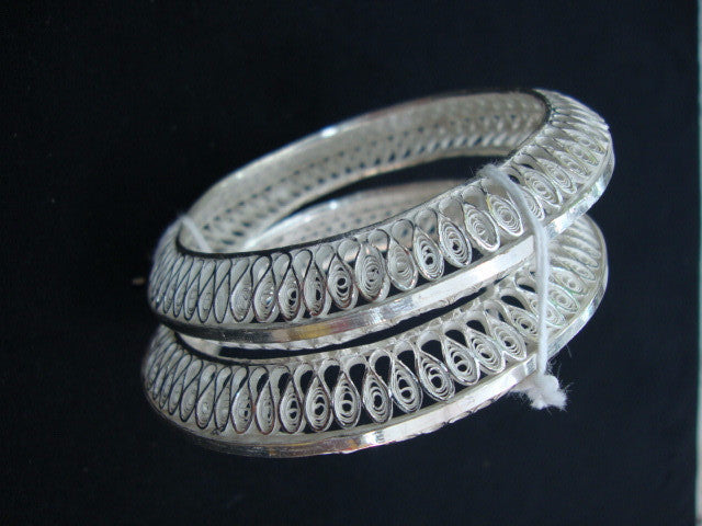 Buy beautiful Odissi Dance Bangles in Silver Filigree - Cuttack Orissa ...