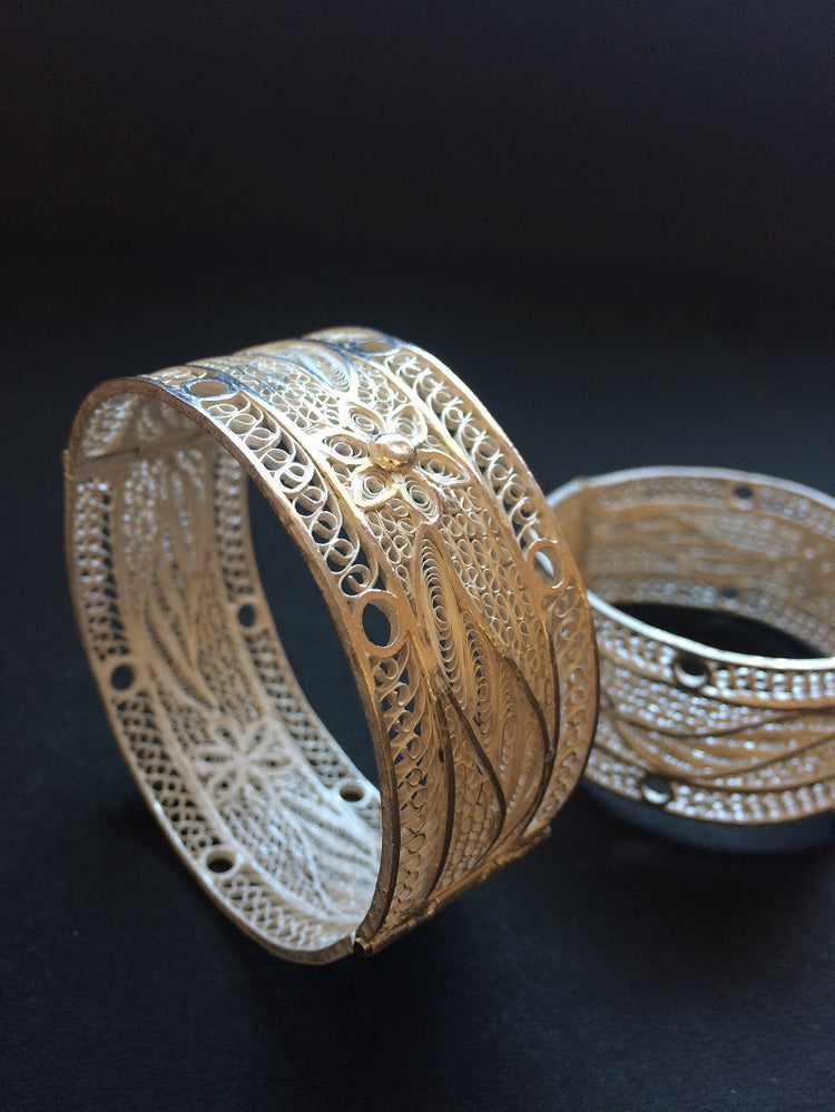 Silver Bangles online for women | Silverlinings | Handmade Filigree