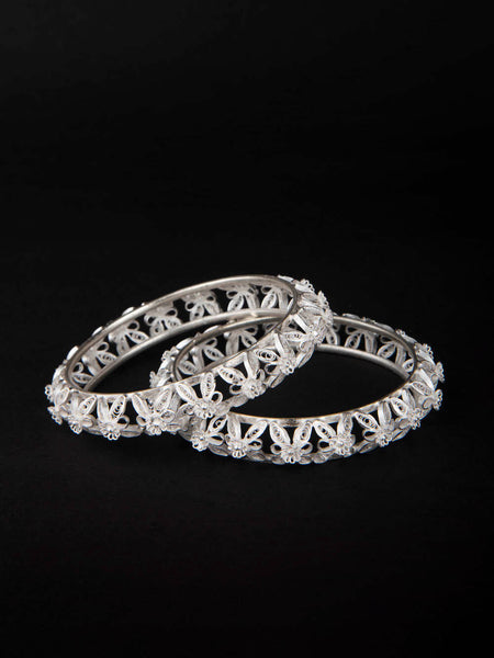 Silver Bangles online for women | Silverlinings | Handmade Filigree