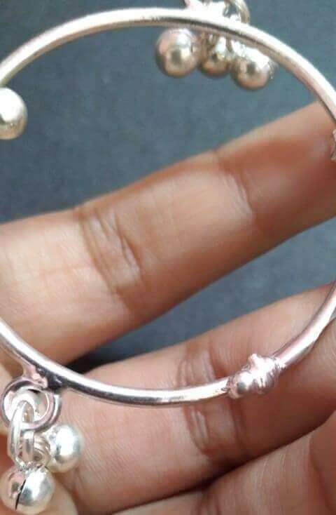 Silver Baby Leg Kadas online for Babies | Silver Gifts Silverlinings
