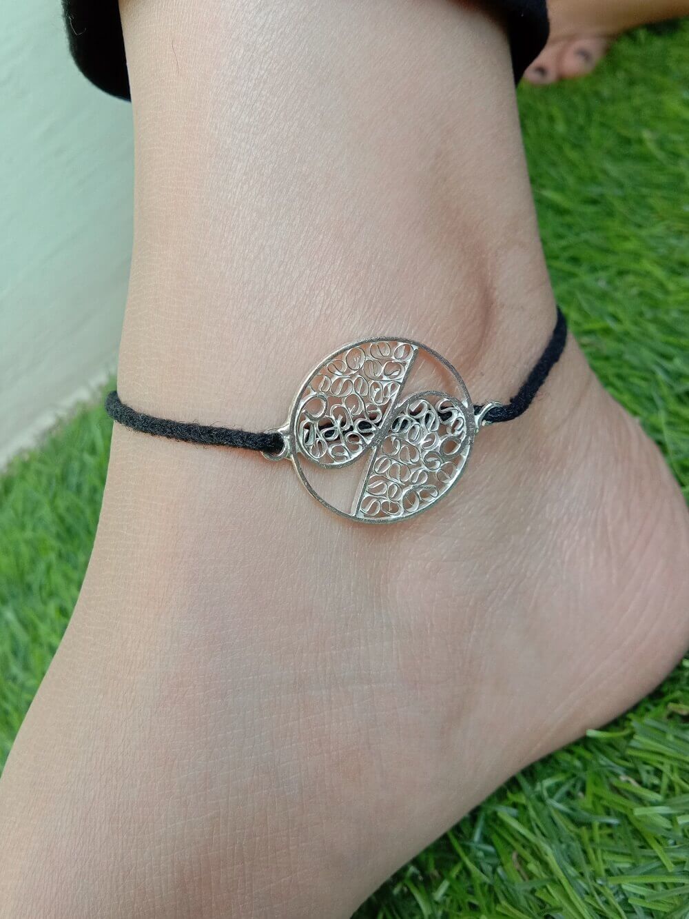 Black Thread Silver Anklets I Nazarbattu I Silver Linings – Silverlinings