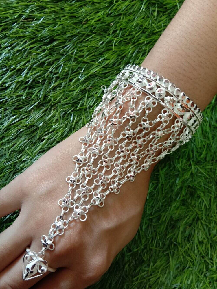 Silver Haath phool online | Bridal Jewellery Hath Panja -Silverlinings