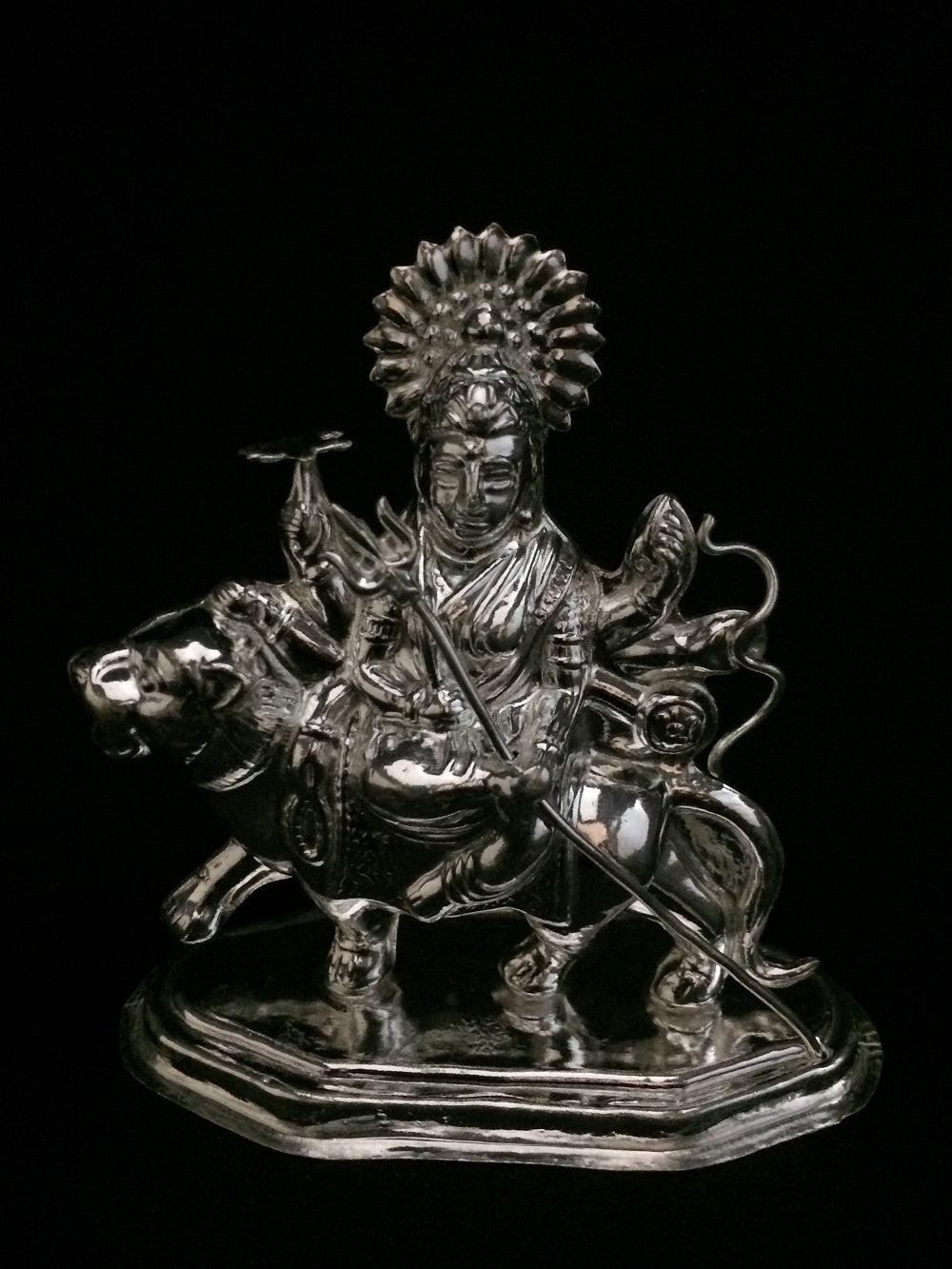 Buy Silver Maa Durga idol online for Durga Puja | Silverlinings
