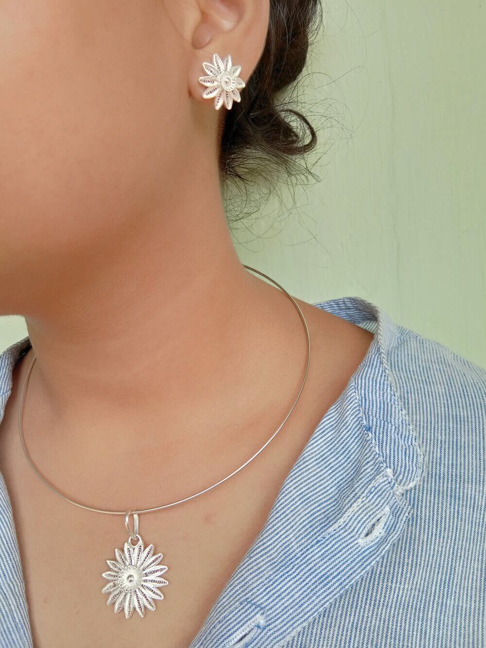 Tribal Hasli Set Necklace | Cuttack Filigree by Silver Linings ...