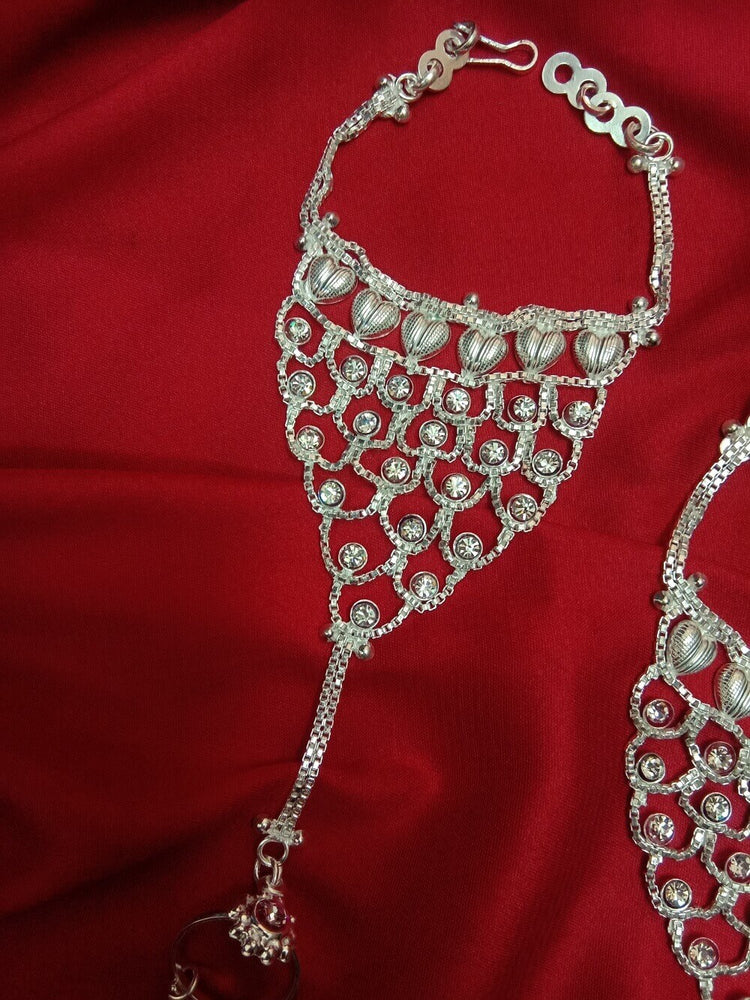 Silver Haath phool online | Bridal Jewellery Hath Panja -Silverlinings