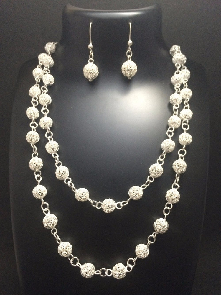 Silver Necklace Sets online for Women | Silver Linings Filigree ...