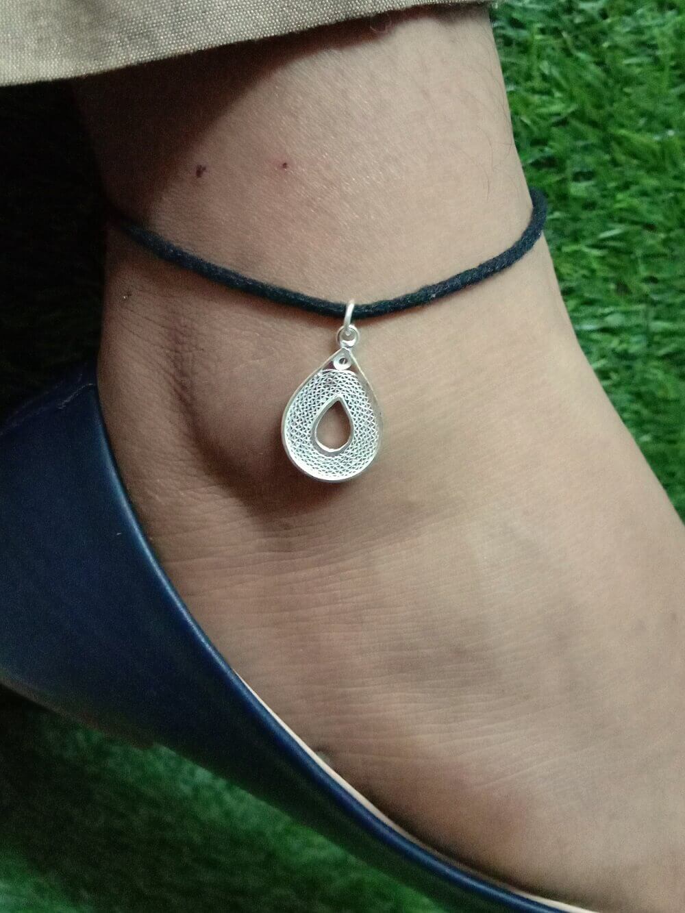 Black Thread Anklet | Silver Anklets from Silver Linings Cuttack ...