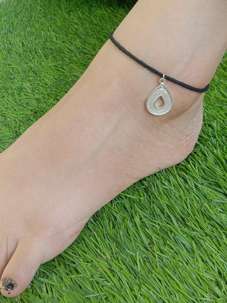 Black Thread Anklet | Silver Anklets from Silver Linings Cuttack ...