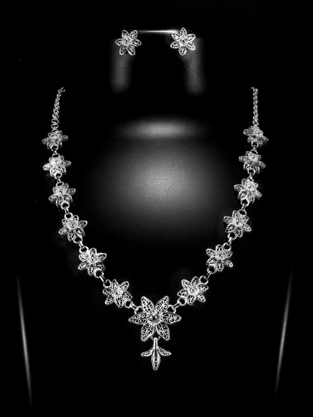 Silver Necklace sets online for women | Handmade Filigree – Silverlinings