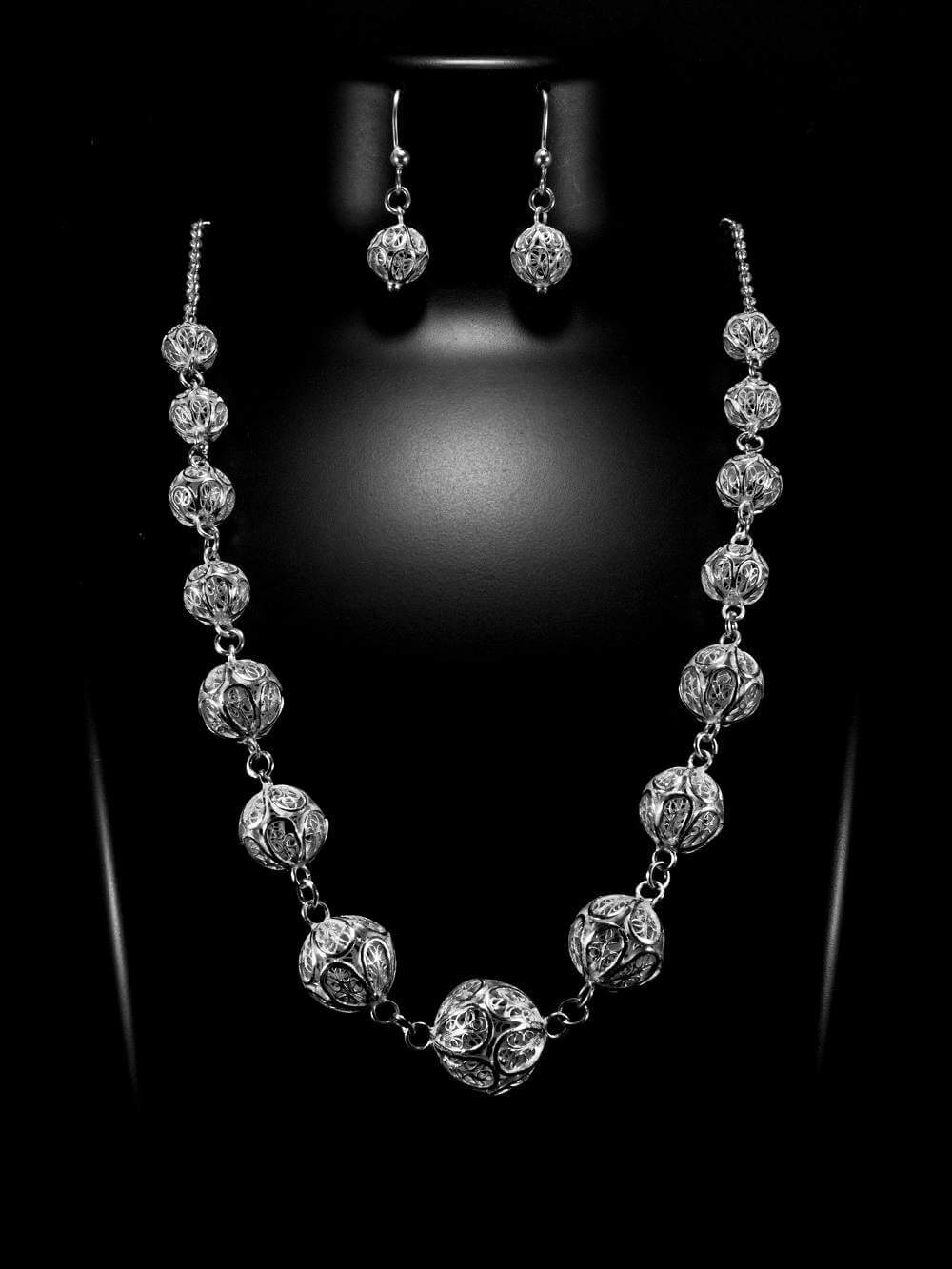 Silver Necklace Sets online for Women | Silver Linings Filigree ...