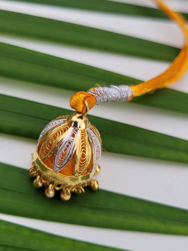 Silver Rakhi Online - Buy Silver Filigree Rakhi by Silverlinings