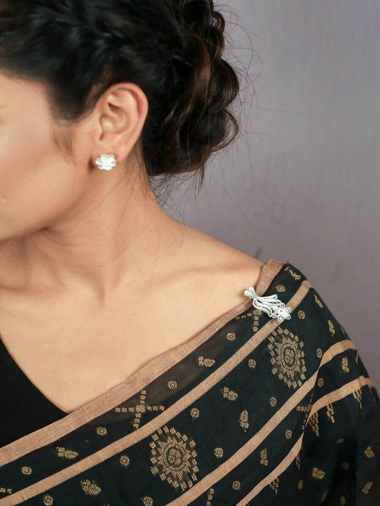 Silver brooch online for women | Silverlinings | Handmade Filigree