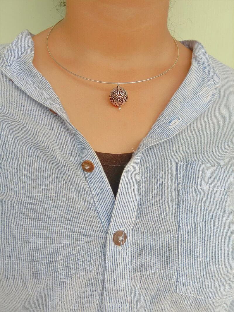 Silver Oxidised Hasli Necklace | Odisha Tarakasi by Silver Linings ...