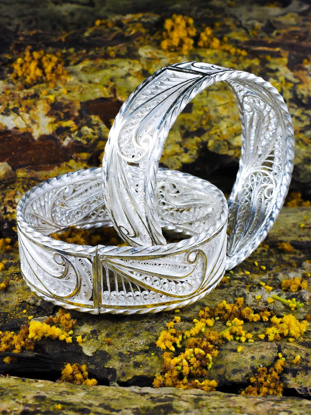 Silver Bangles online for women | Silverlinings | Handmade Filigree