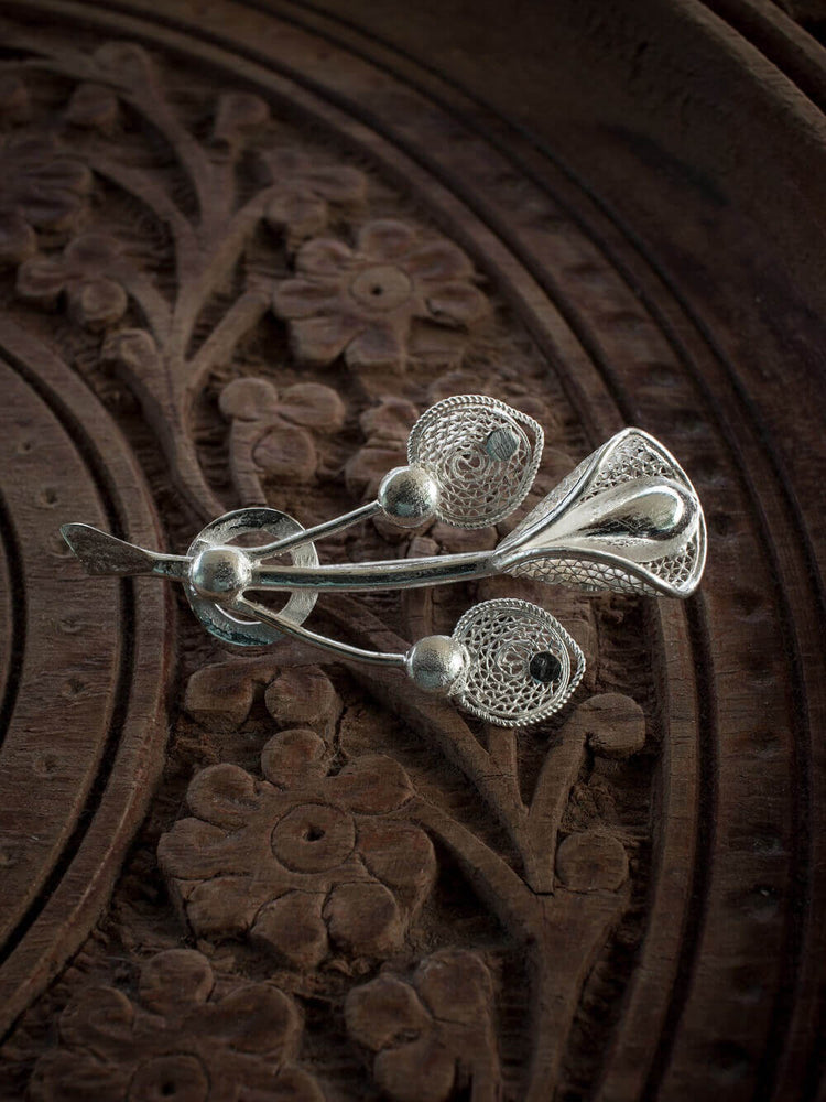Silver brooch online for women | Silverlinings | Handmade Filigree