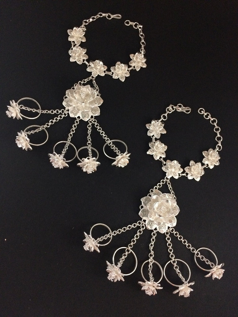 Silver Haath phool online | Silver Linings | Handmade Filigree ...