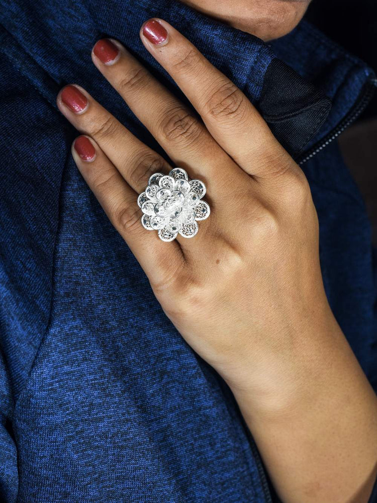Silver Rings for Ladies by SilverLinings | Cuttack Filigree – Silverlinings