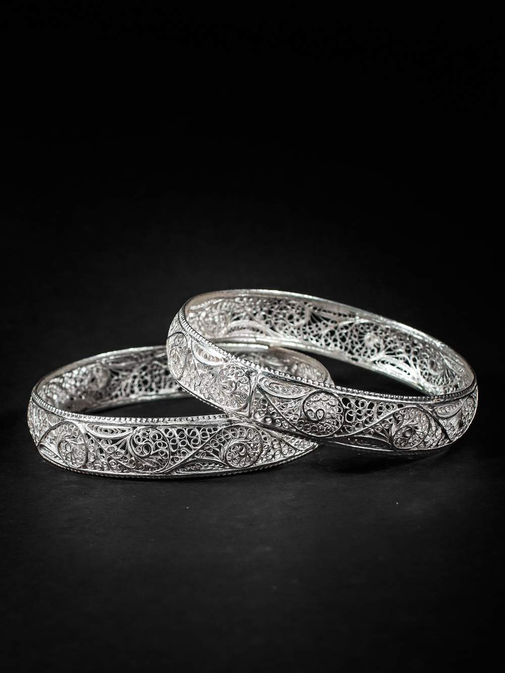 Silver Bangles online for women | Silverlinings | Handmade Filigree